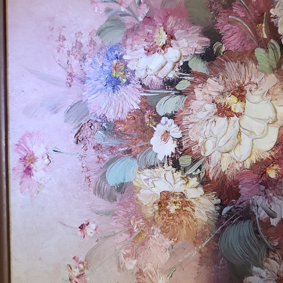 K Stone | Art | Vintage Floral Oil Painting On Canvas Framed By K Stone ...